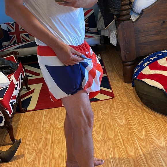 Shorts | 5 For 25 Adult Diaper Costume British Flag With Oversized Pin ...